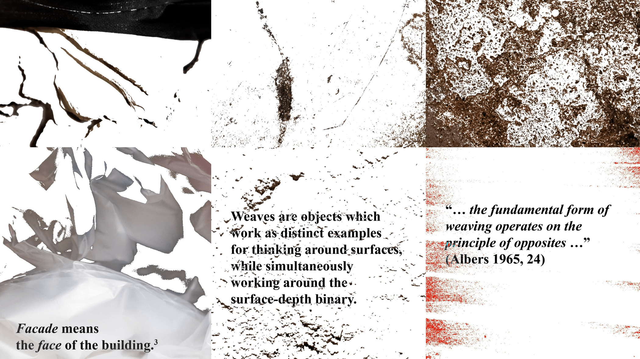 Surfaces Surfacing (Weaving Words) > Metode